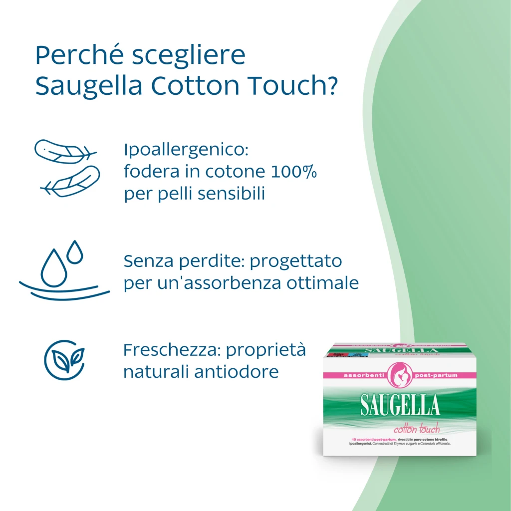 Assorbenti post parto | Saugella Cotton Touch